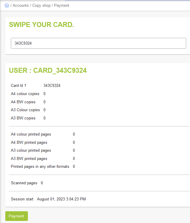 Copy Shop payment • Gespage, Print management software