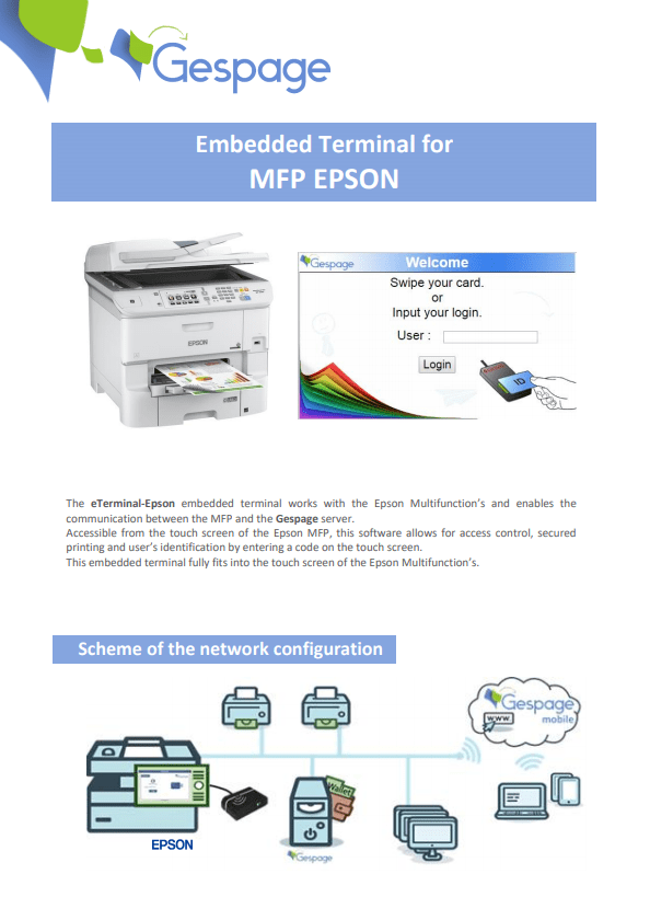 Embedded terminal for MFP EPSON documentation • Gespage